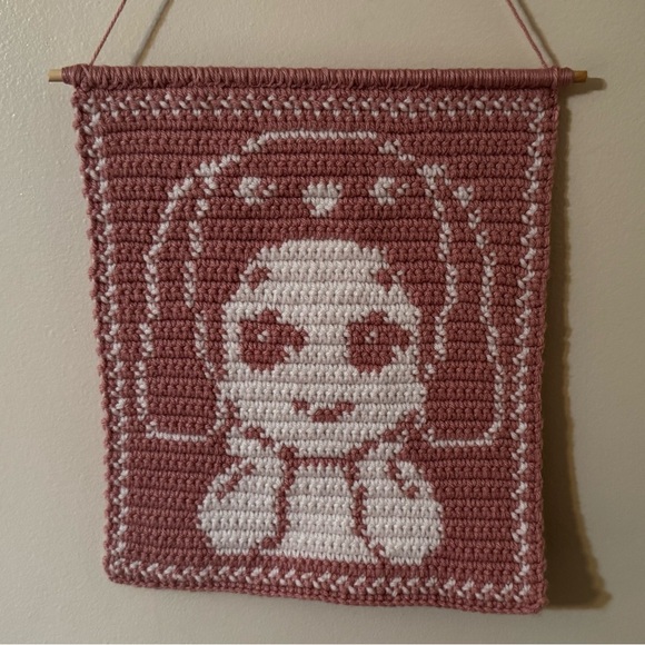 Handmade | Wall Decor | Sonny Angel Crochet Tapestry Lop Ear Rabbit ...